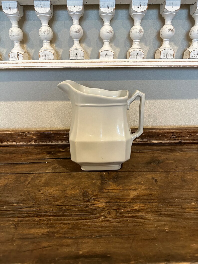 9 J&G Meakin Hanley England White Ironstone China Pitcher in Block ...