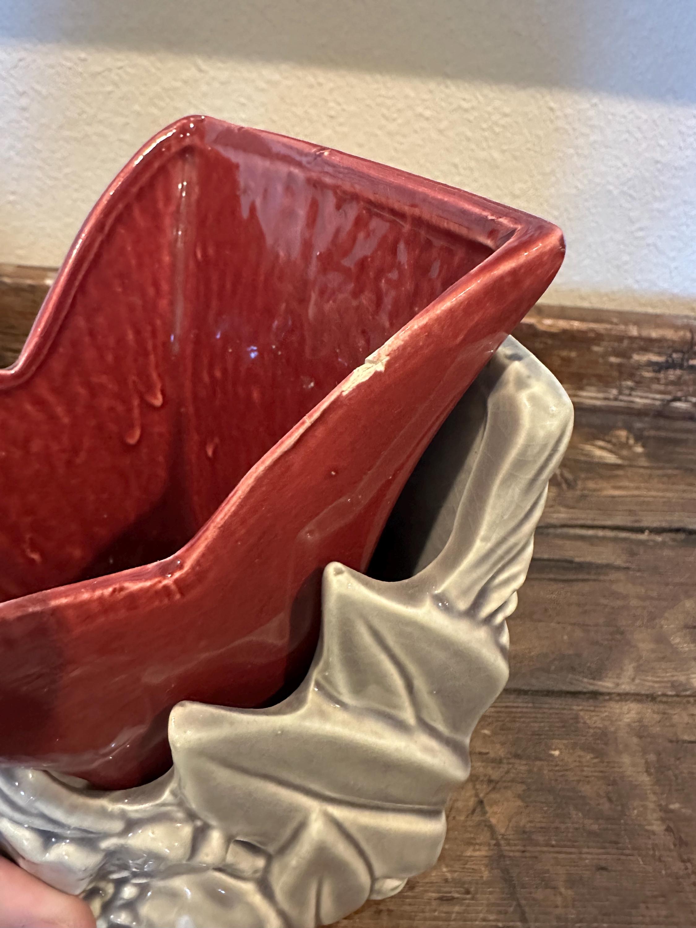 Pair of Vintage Mccoy Pottery Burgundy Tulip Planter Bookends - Etsy