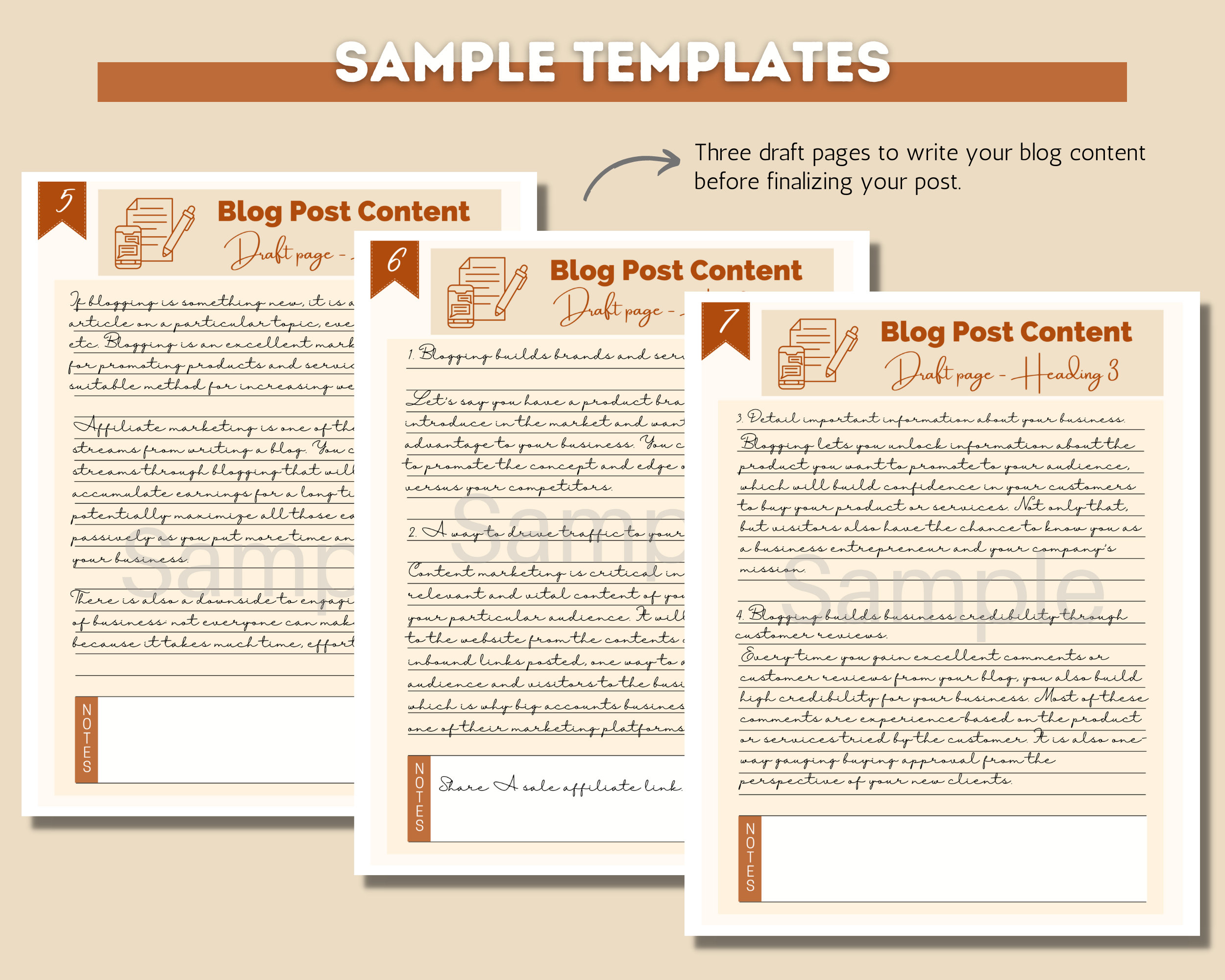 Printable Blogging Planner Blog Planner Blogger Kit Website - Etsy