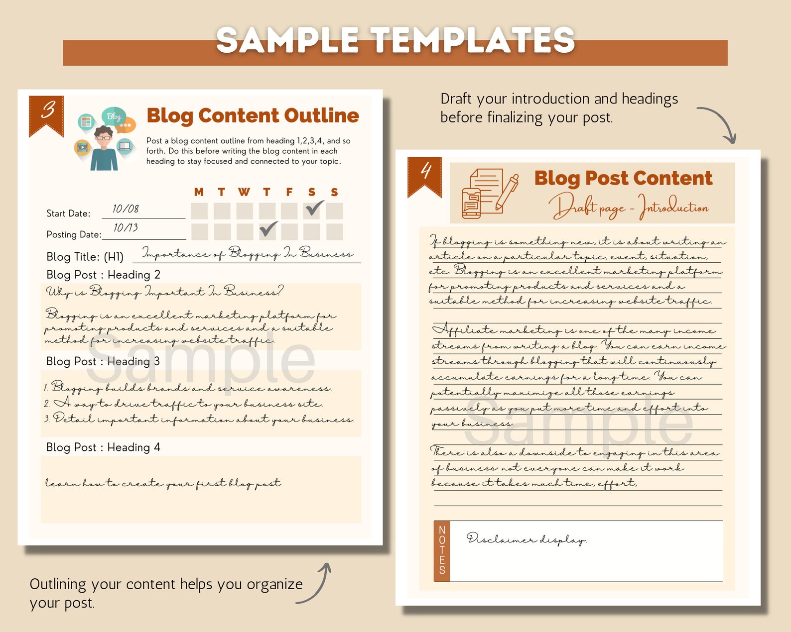 Printable Blogging Planner Blog Planner Blogger Kit Website - Etsy
