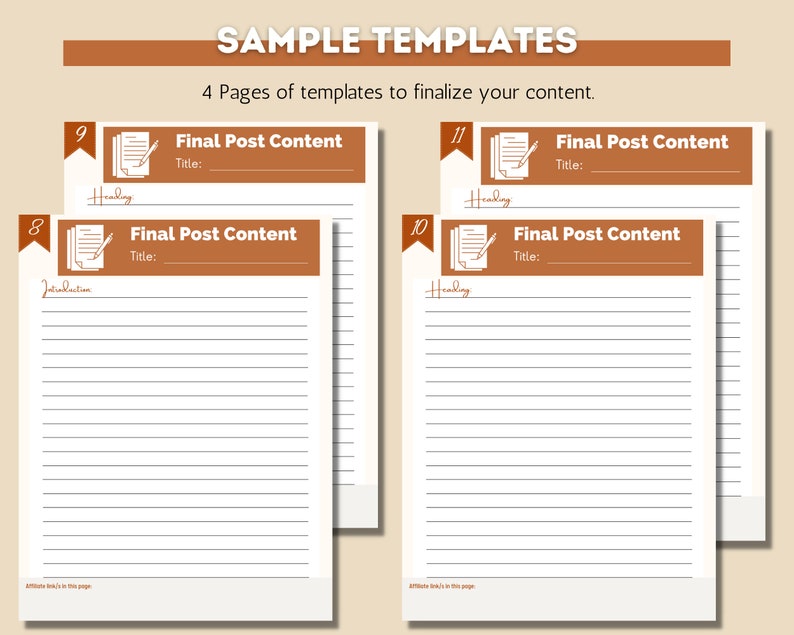 Printable Blogging Planner, Blog Planner, Blogger Kit, Website Blogging ...