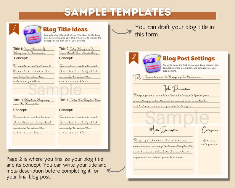 Printable Blogging Planner Blog Planner Blogger Kit Website - Etsy