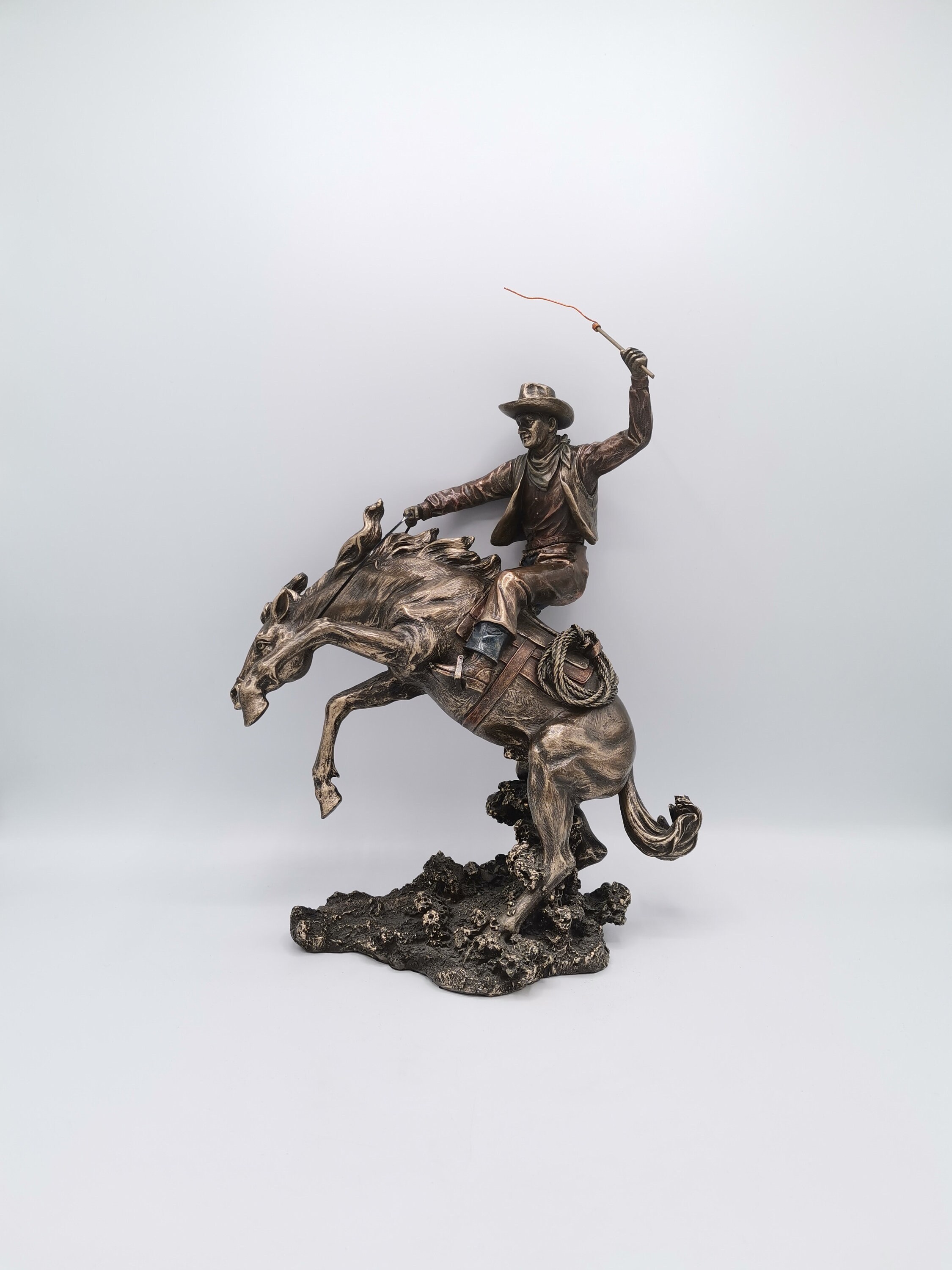 Cowboy Figurine on Prancing Horse Bronze Horse Sculpture Horse Home ...