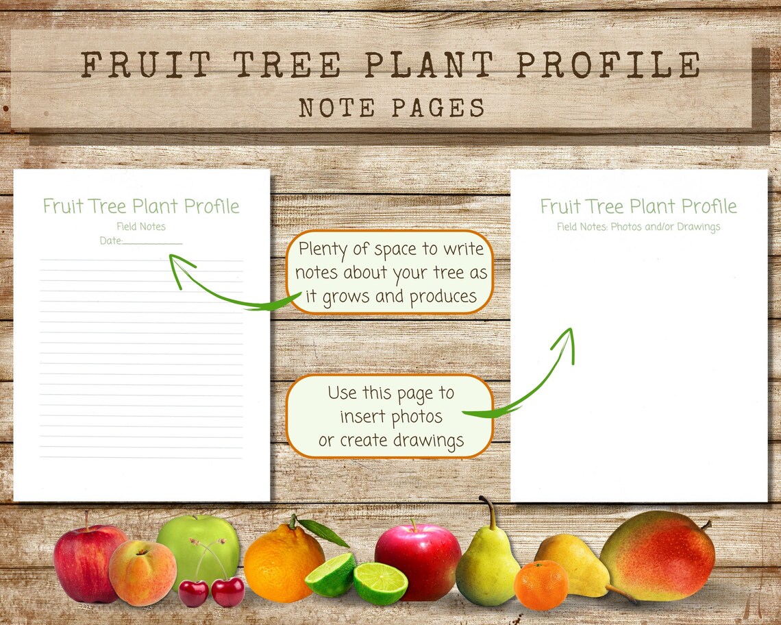 Printable Fruit Tree Plant Profile for Permaculture and Home Orchard ...