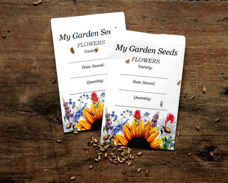 Printable Flower Seed Packet, Garden Flower Seed Envelope, DIY Seed ...