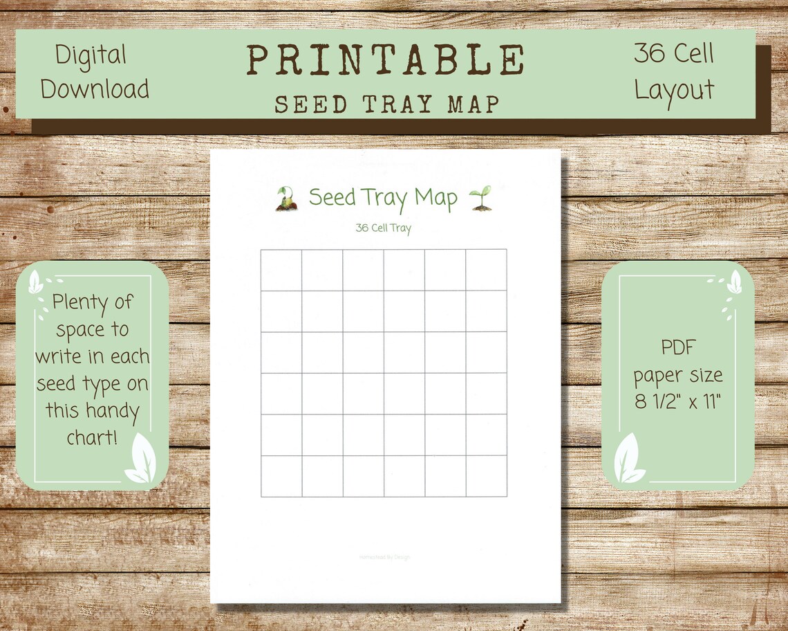 Printable Seed Tray Maps - 5 Different Grid Layouts to Choose From ...