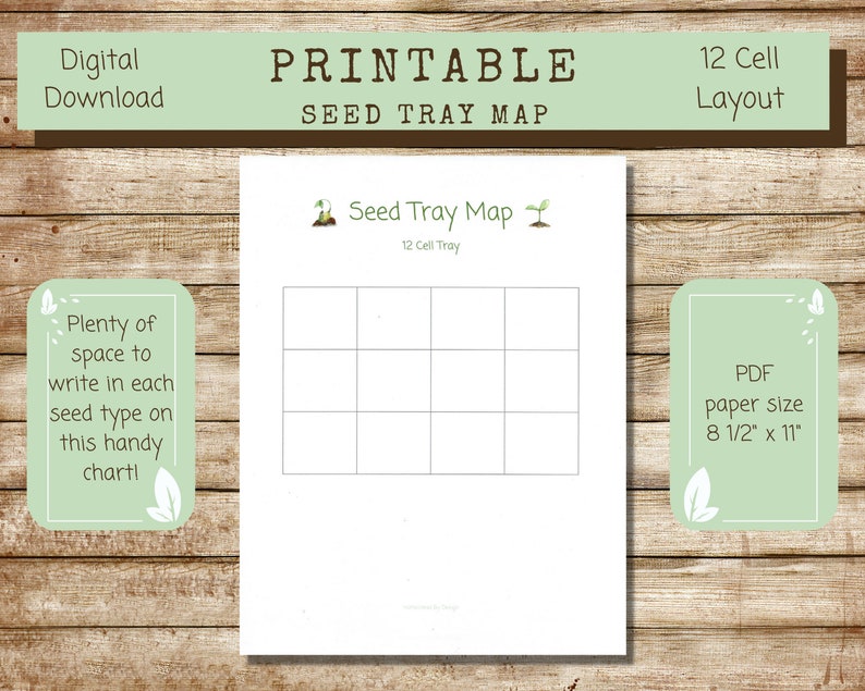 Printable Seed Tray Maps - 5 Different Grid Layouts to Choose From ...