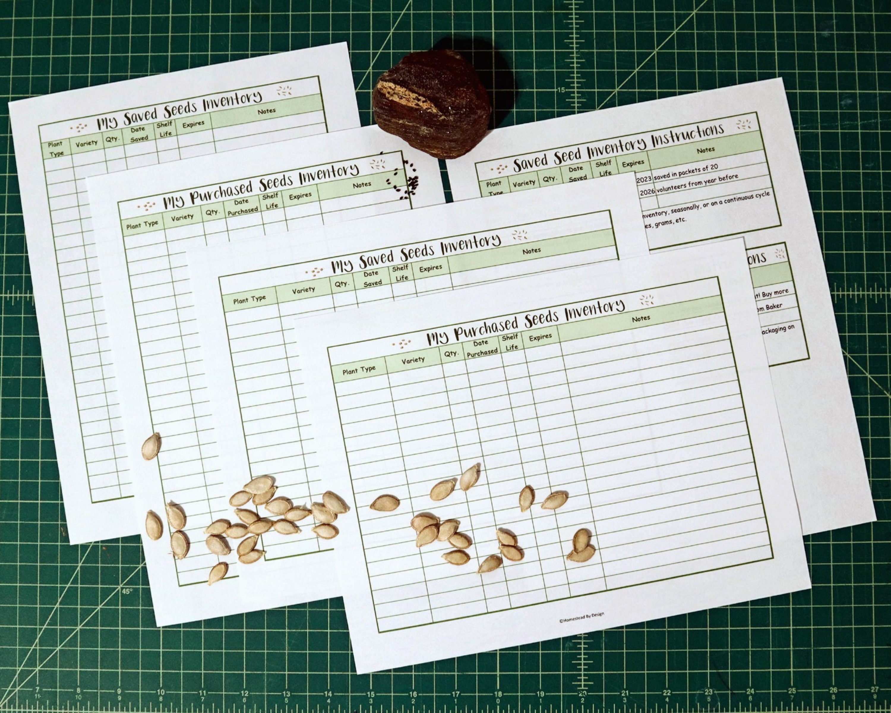 Printable Seed Inventory Logs, Seed Saving, Seed Inventory Worksheets ...