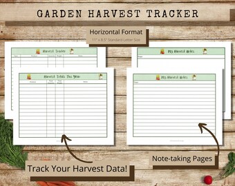 Harvest Worksheets - Etsy