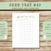 Printable Seed Tray Map 50 Cell Grid Layout, Seed Starting Tray Cell ...