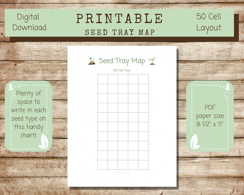 Printable Seed Tray Maps - 5 Different Grid Layouts to Choose From ...