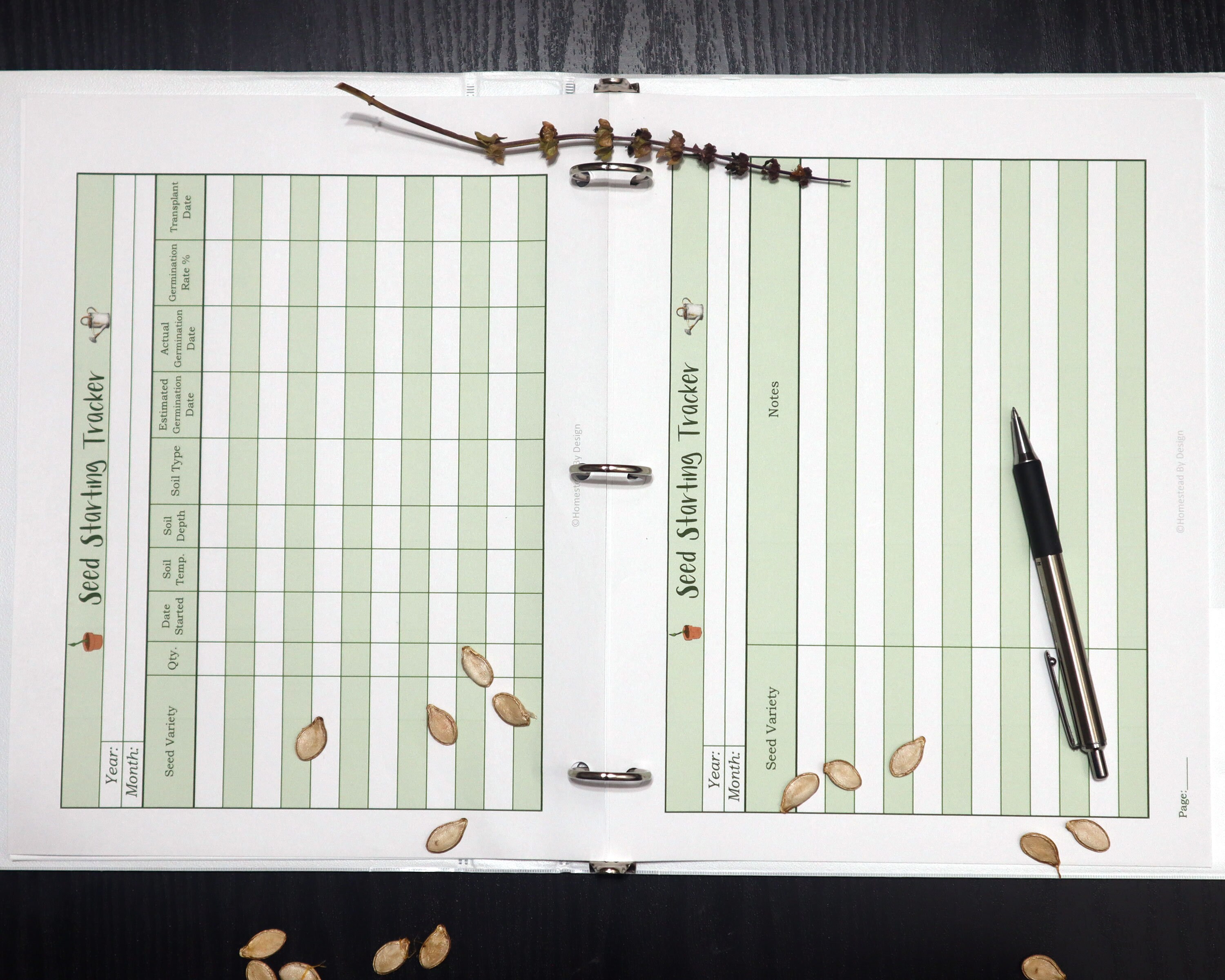 Printable Seed Starting Tracker Sheets - Etsy