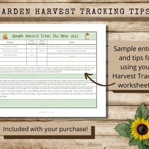 Harvest Tracking Worksheets Vertical Format, Garden Harvest Tracker - Etsy