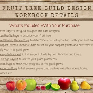 Printable Fruit Tree Guild Design Workbook, Permaculture Tree Guild ...