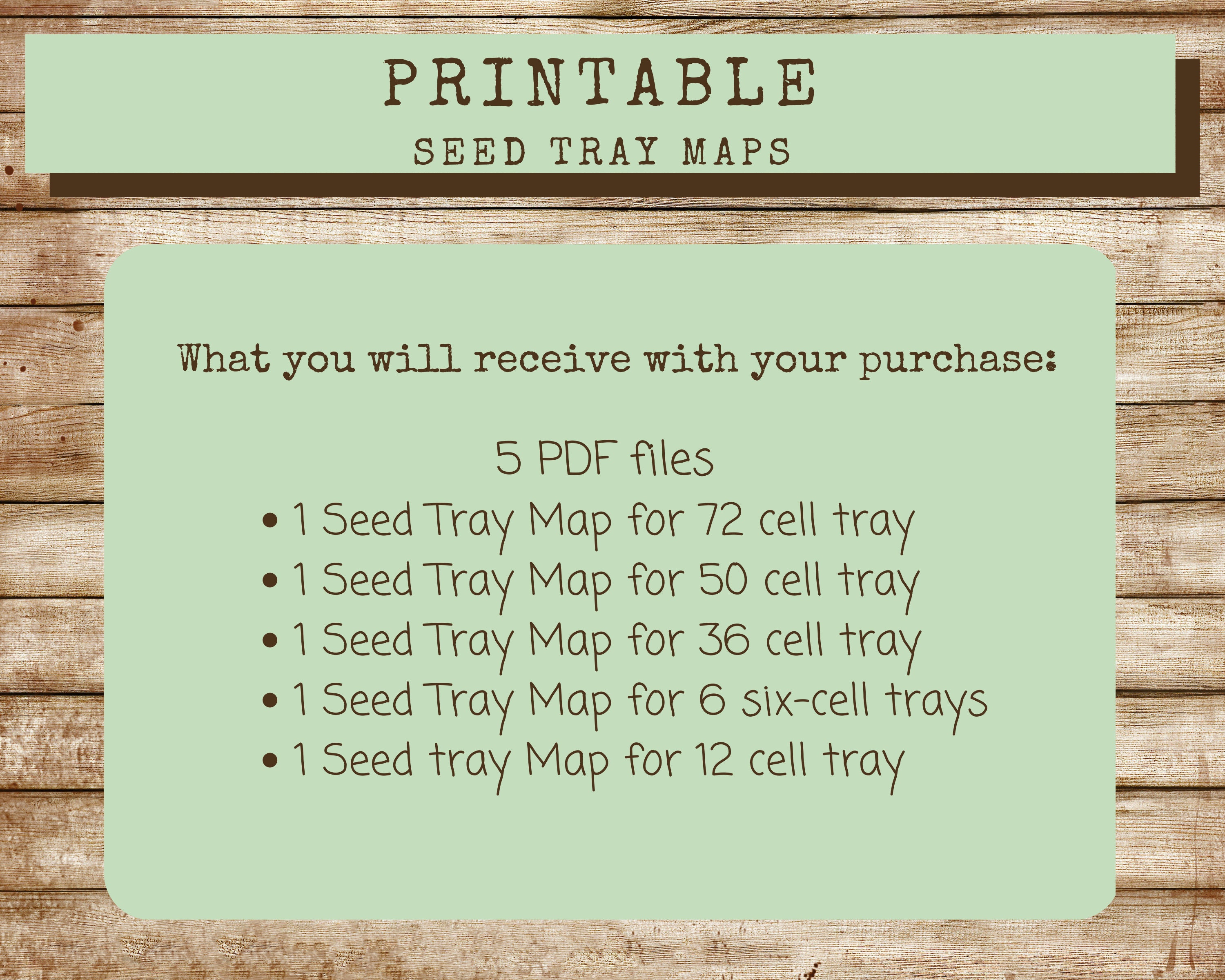 Printable Seed Tray Maps - 5 Different Grid Layouts to Choose From ...