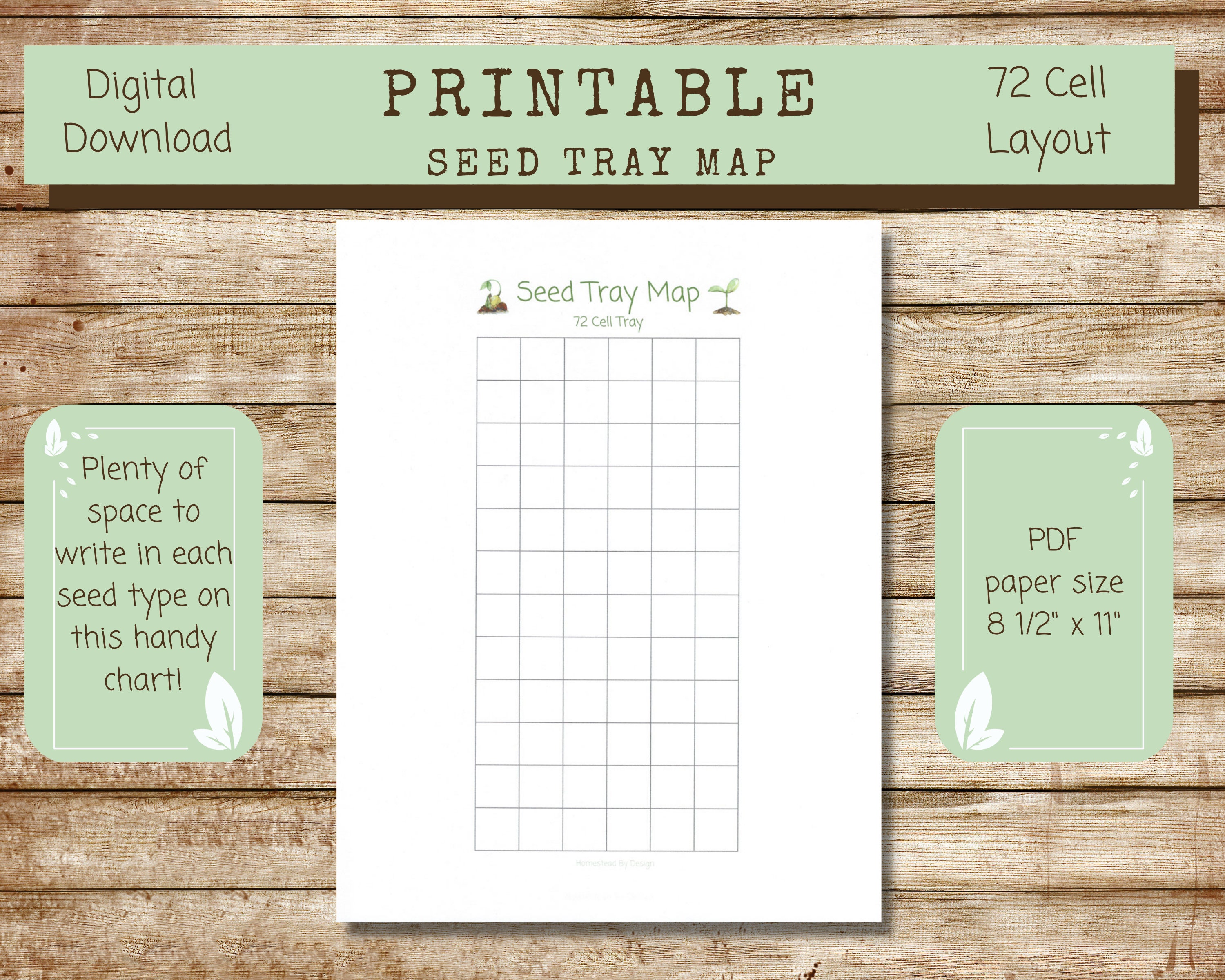 Printable Seed Tray Maps - 5 Different Grid Layouts to Choose From ...