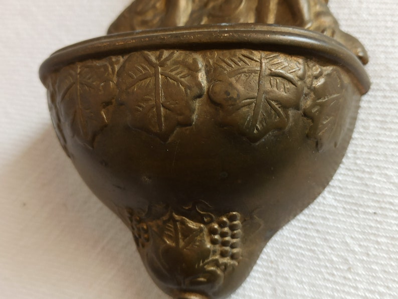 Antique Brass Holy Water Font, Vintage Catholic Stoup - Etsy