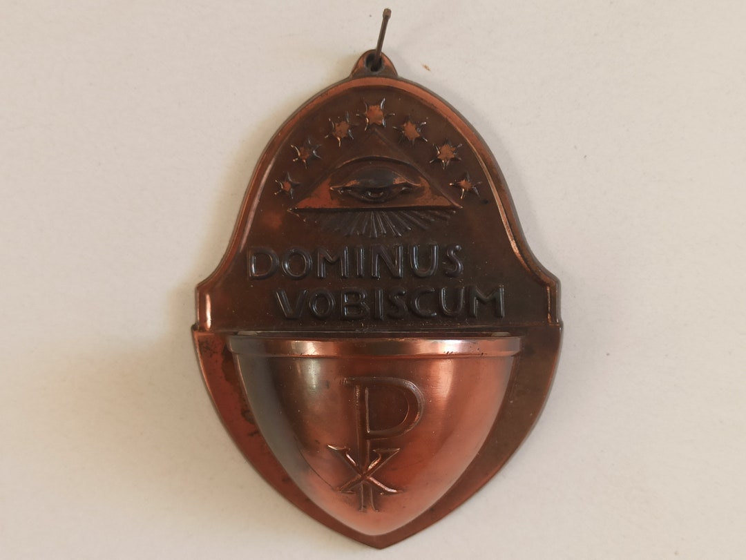 Vintage Copper Holy Water Font, Vintage Catholic Stoup - Etsy