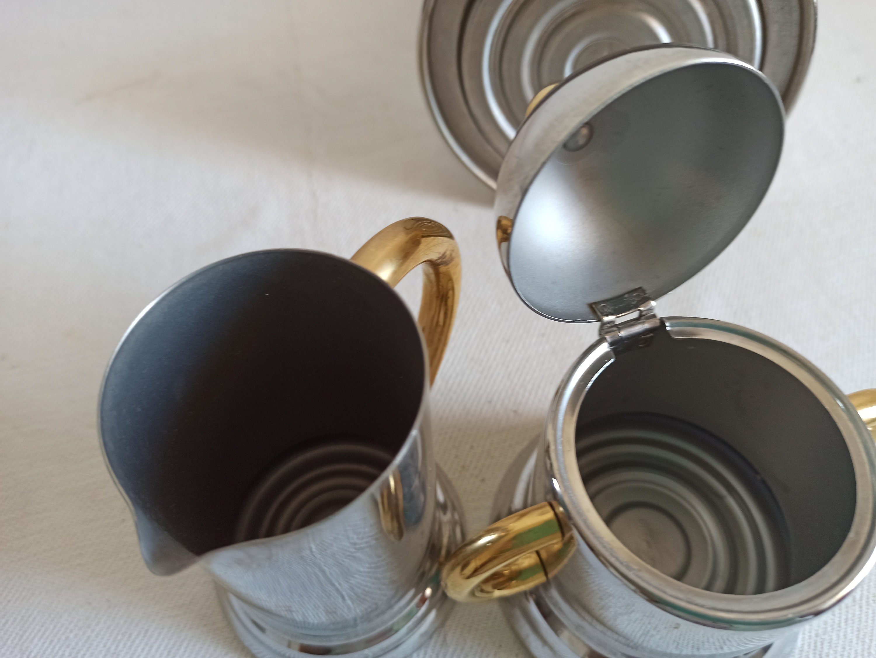 Inoxpran, Linea Gold, Vintage Designer Stovetop Moka Pot With Milkjar ...