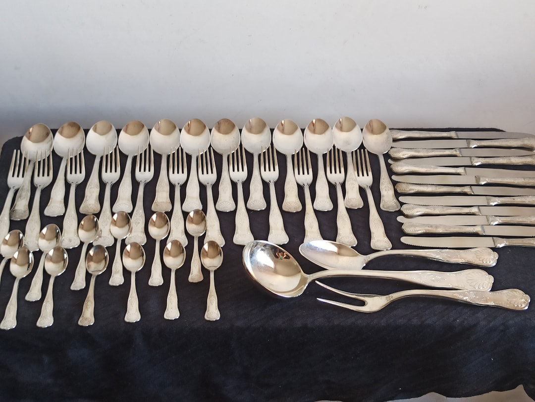 Fantastic Baroque Vintage Cutlery Set Italian Silverplate , Flatware ...