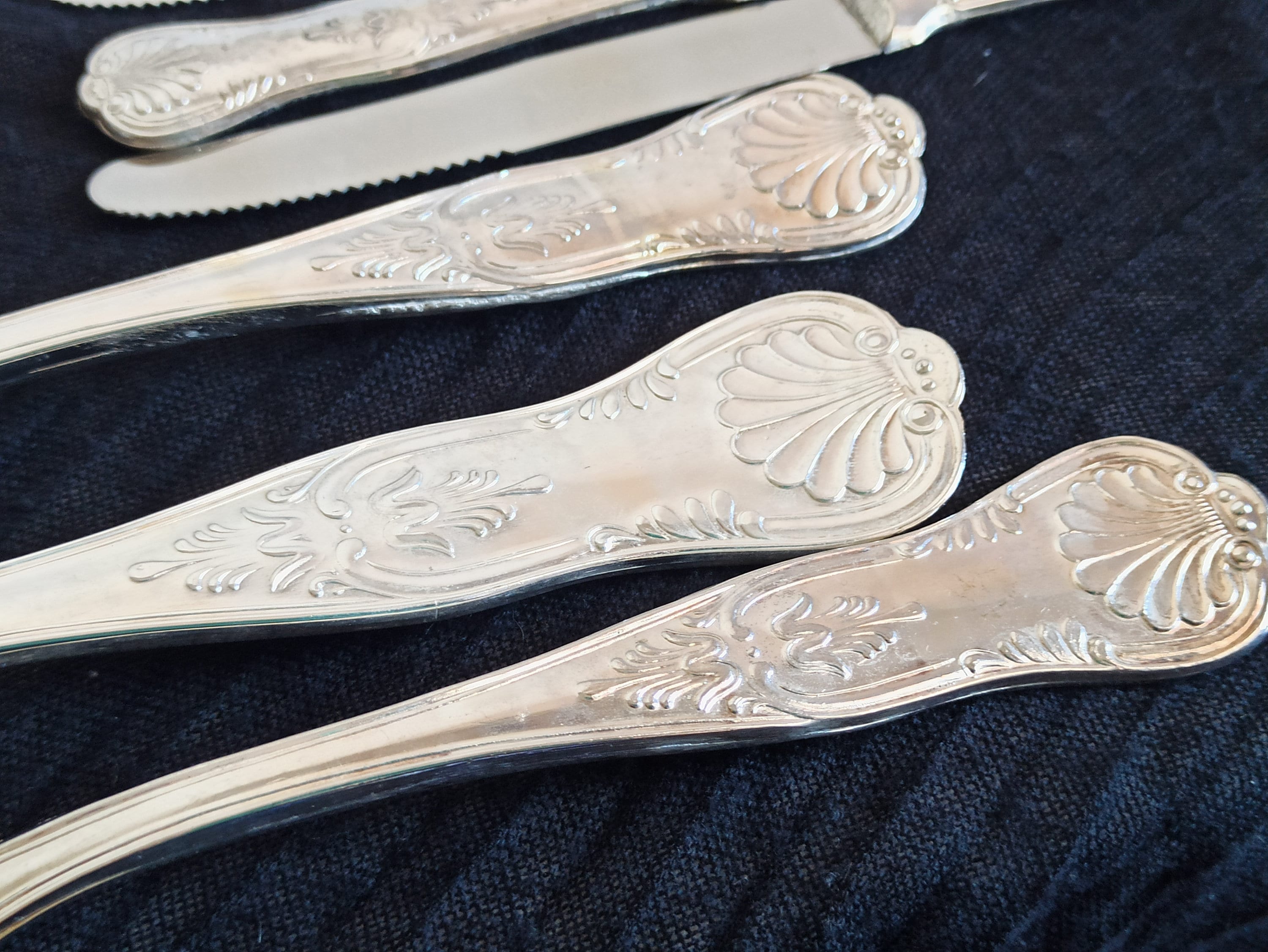 Fantastic Baroque Vintage Cutlery Set Italian Silverplate , Flatware ...