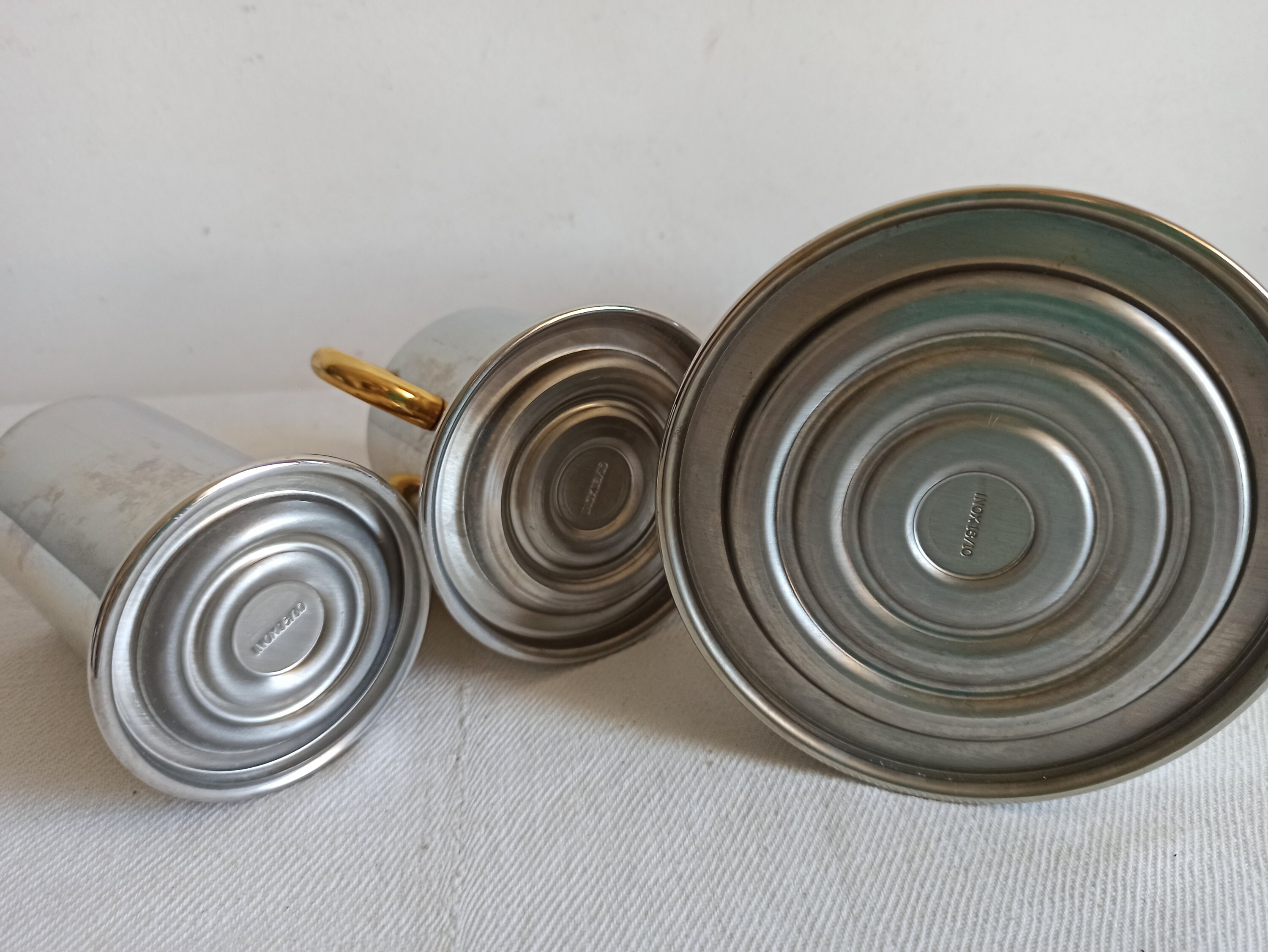 Inoxpran, Linea Gold, Vintage Designer Stovetop Moka Pot With Milkjar ...