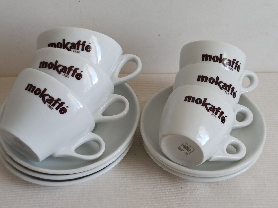 Set of Vintage Italian Richard Ginori Cappuccino and Espresso Cups and ...