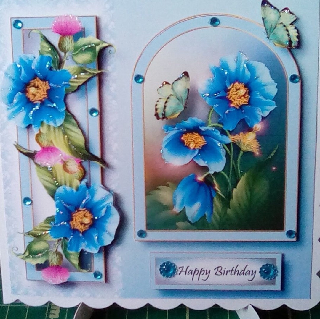 Handmade Decoupage Birthday Card - Etsy