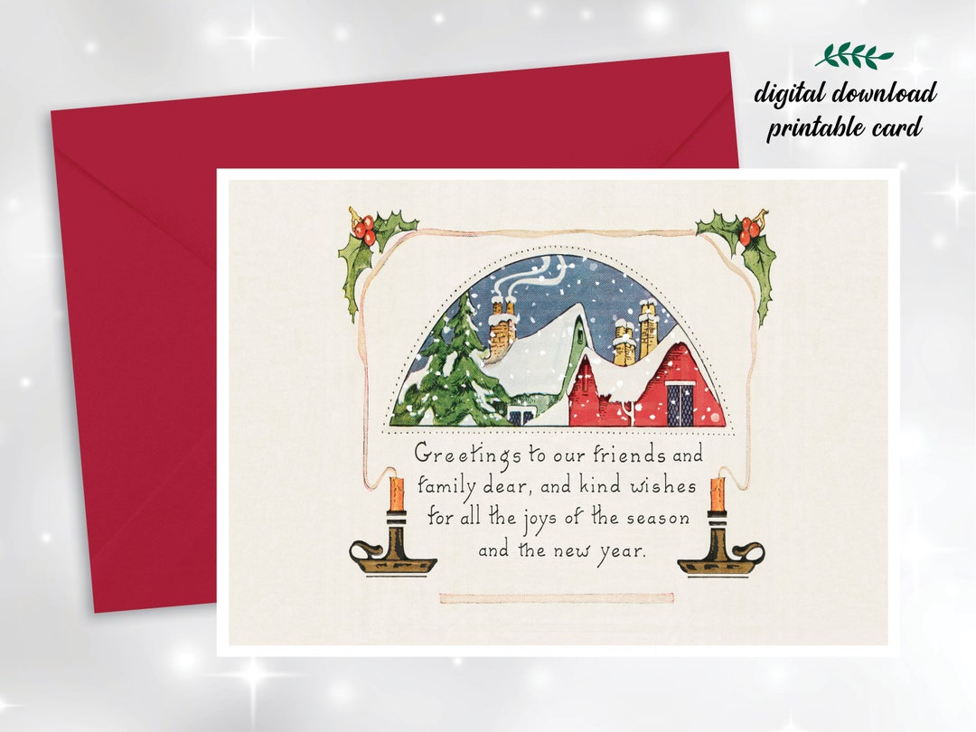 Printable Christmas Hanukkah Kwanzaa New Year's Card - Etsy