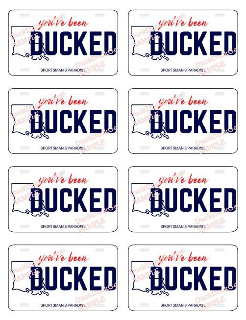 Printable Louisiana License Plate Duck Tags for Jeeps - Double-sided ...