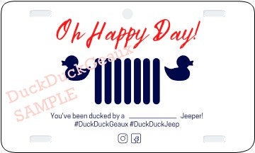 Printable Louisiana License Plate Duck Tags for Jeeps - Double-sided ...