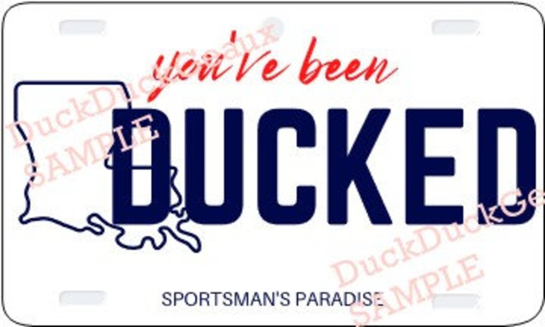 Printable Louisiana License Plate Duck Tags for Jeeps - Double-sided ...
