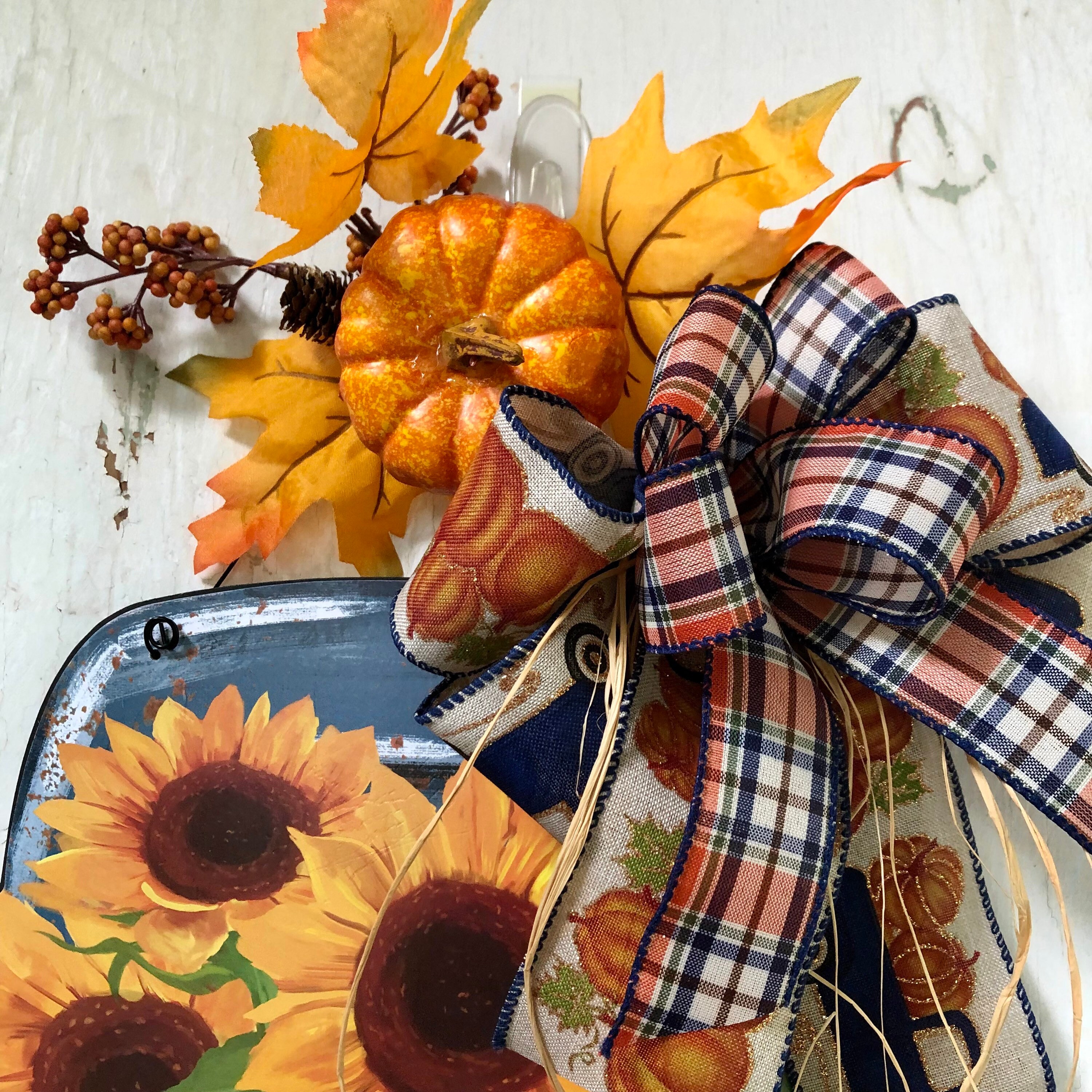 Fall Give Thanks Blue Truck Door Hanger/porch Hanger - Etsy