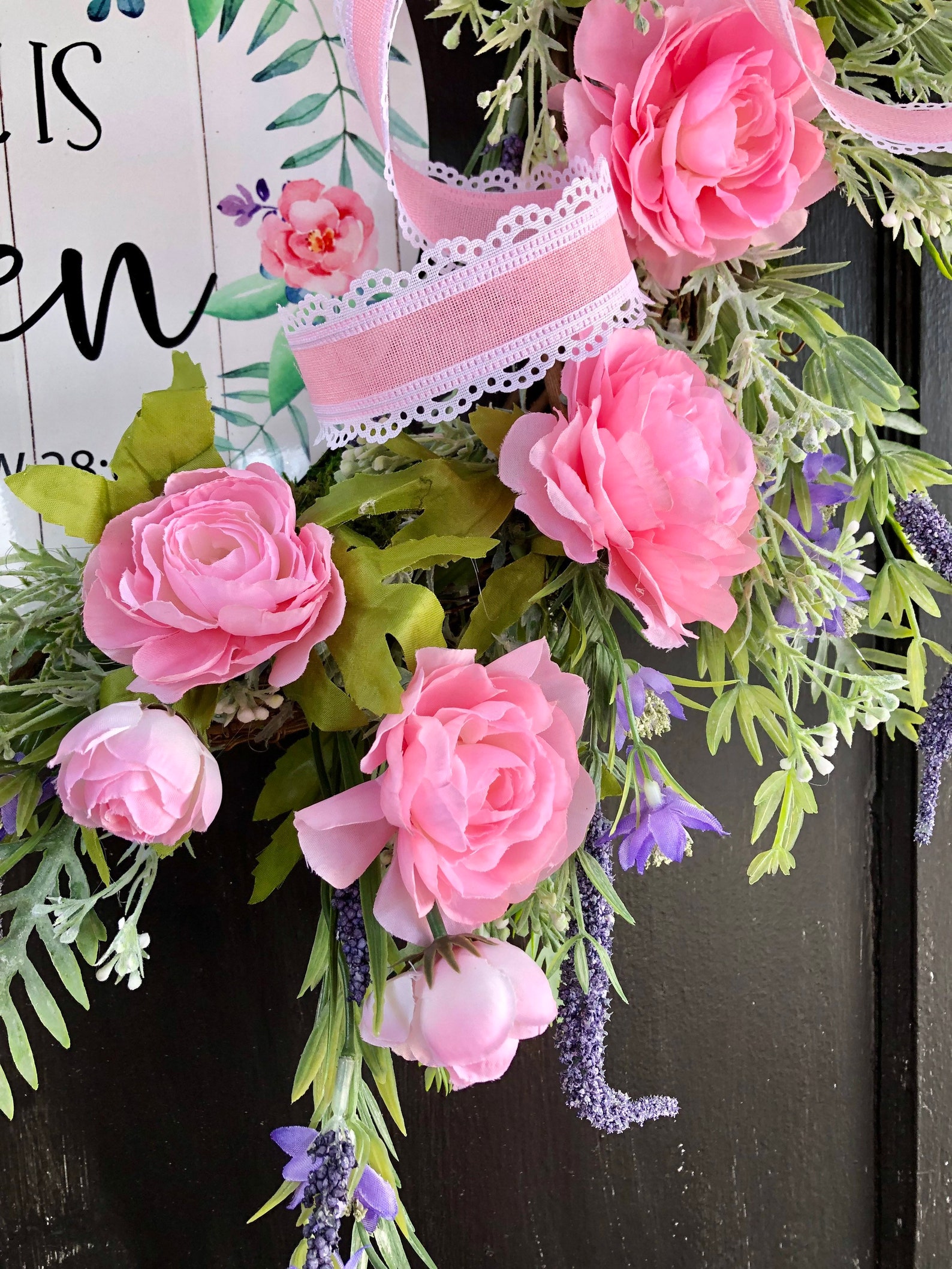 Easter Spring Pink Rose Cottage Garden Floral Pastel Decor - Etsy