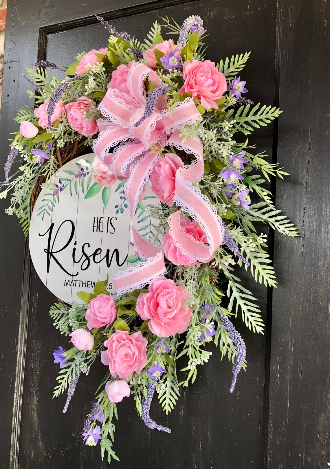 Easter Spring Pink Rose Cottage Garden Floral Pastel Decor | Etsy