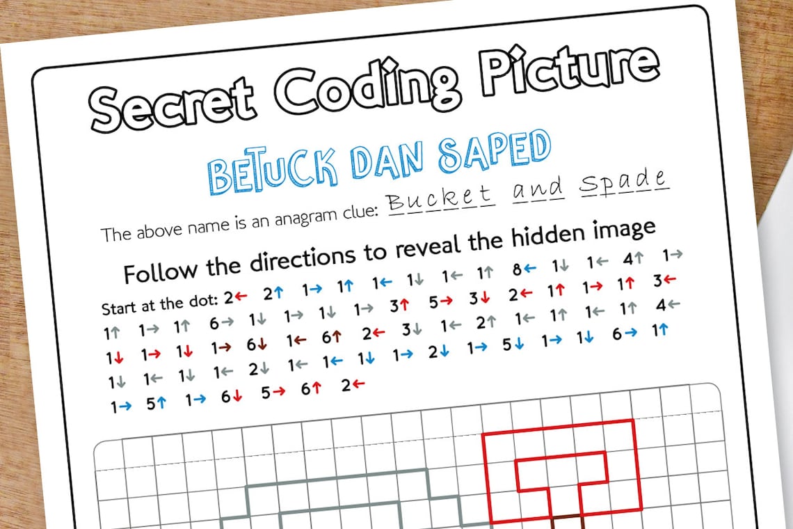 Beach Coding Worksheets, Summer Hidden Picture Reveal, Seaside Pixel ...