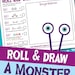 Roll & Draw a Monster Drawing Prompt Activity, Kids Halloween Dice Game ...