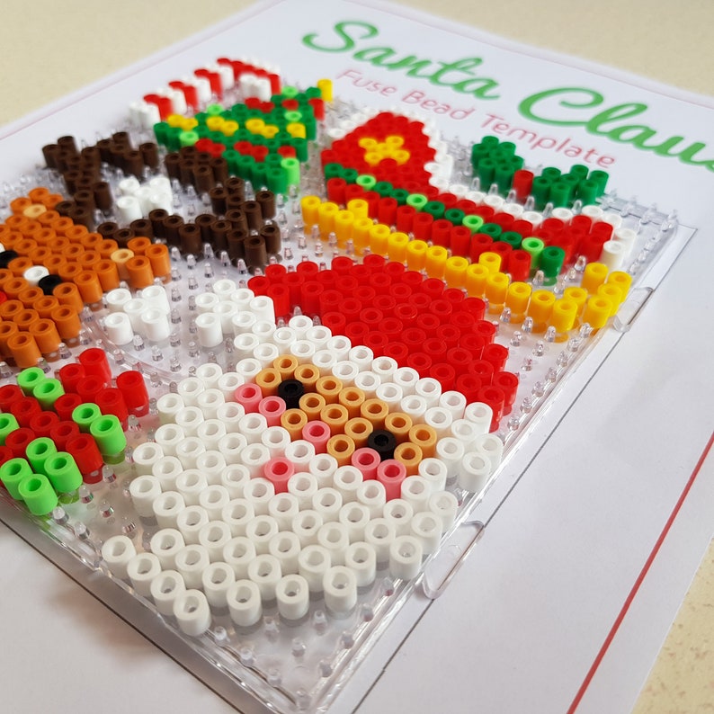 Christmas Fuse Bead Templates, Xmas Tree Decoration Craft Pattern Gift ...