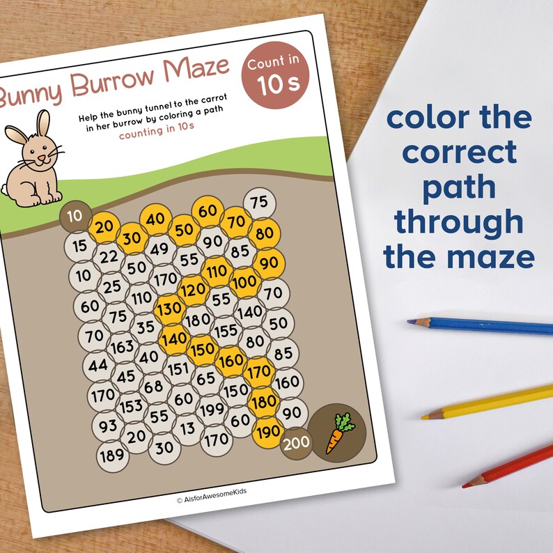 Spring Math Maze Times Table Worksheets, Children's Maths Challenge ...