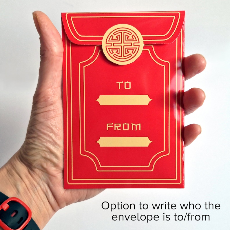 Chinese Red Envelope Craft Printable, Hóngbāo Lucky Money Lunar New ...