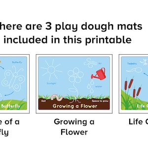 Nature Play Dough Mat Bundle, Kids Life Cycle Playdoh Activities ...