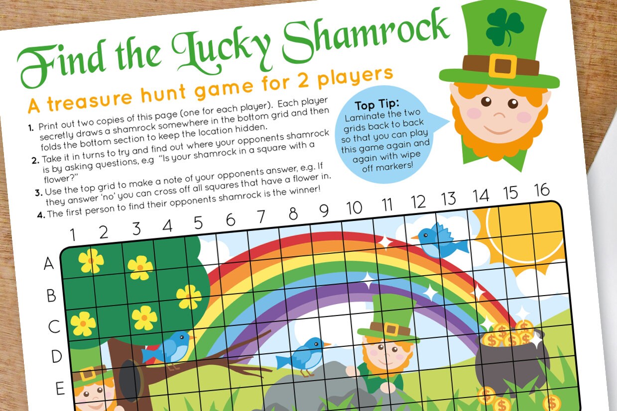 St Patrick's Day Treasure Hunt Game Find the Lucky - Etsy