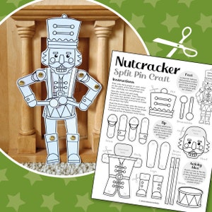 12 Christmas Crafts Cut & Paste Bundle, Xmas Color Build Pack, Paper ...