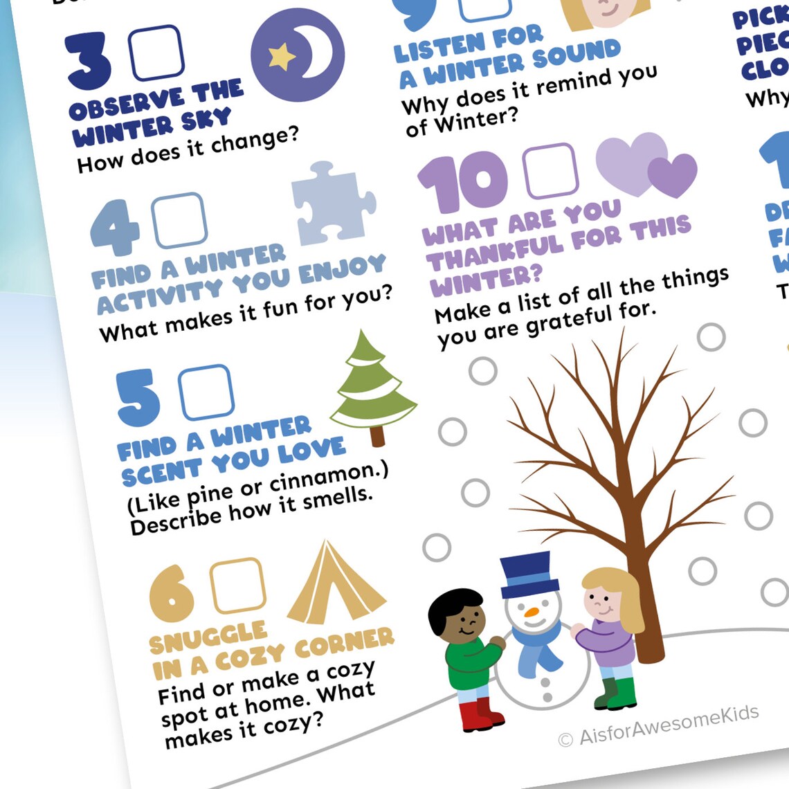 Fall Mindfulness Bucket List, All 4 Seasons Scavenger Hunt Challenges ...