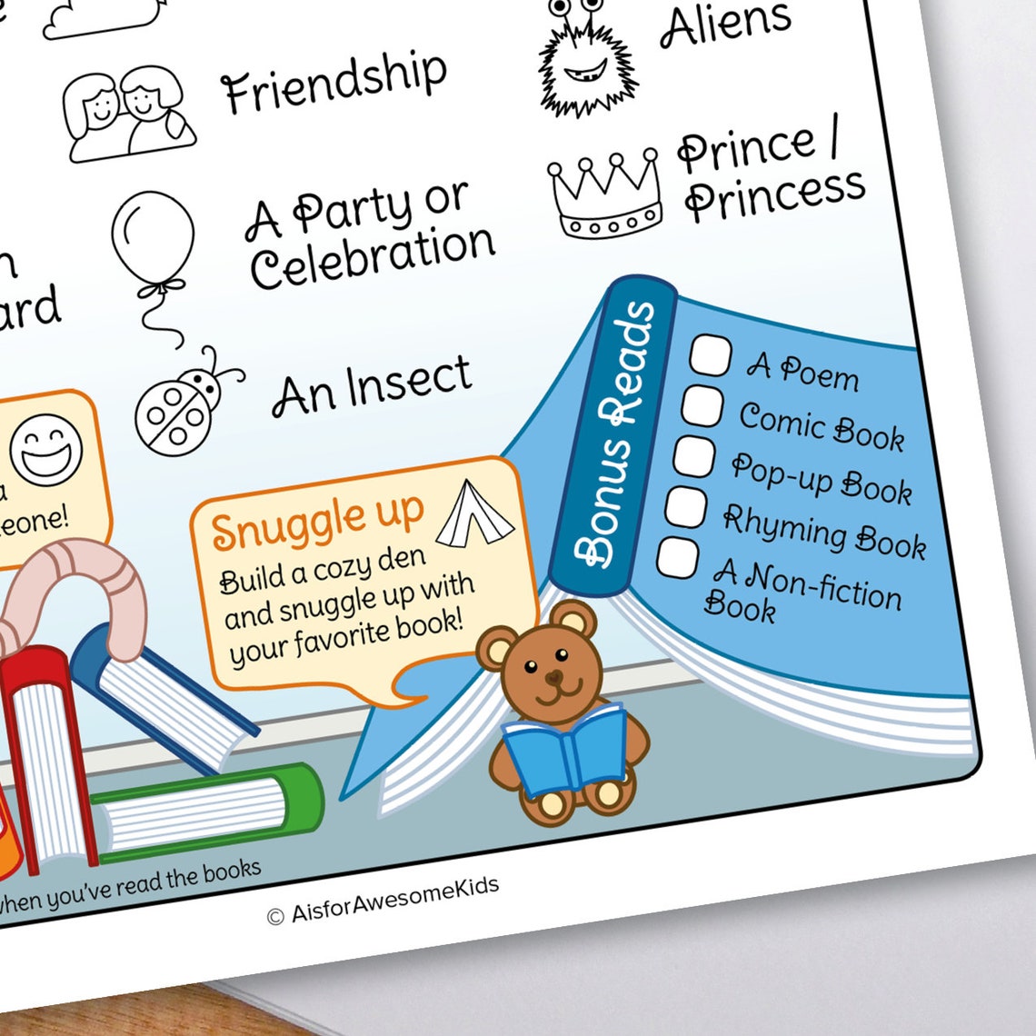 Reading Challenge Scavenger Hunt Childrens World Book Day - Etsy