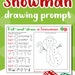 Roll & Draw a Snowman Drawing Prompt Activity, Kids Christmas Dice Game ...