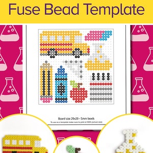 Back to School Fuse Bead Template, Teacher Student Pattern Craft Gift ...