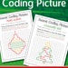 Christmas Coding Worksheet Bundle, Xmas Picture Reveal Challenge ...