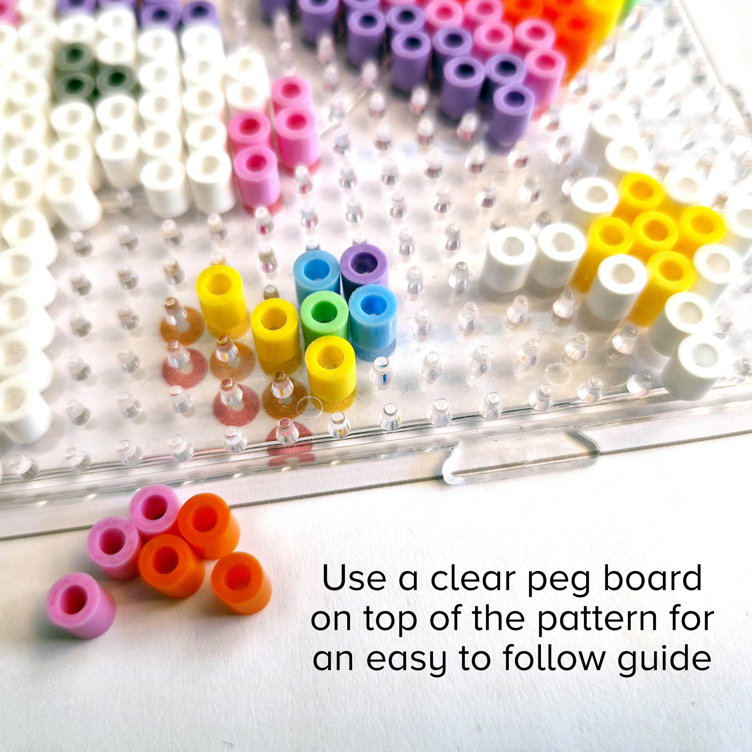 Unicorn Fuse Bead Template, Rainbow Craft Pattern, Hama Perler Pyssla ...