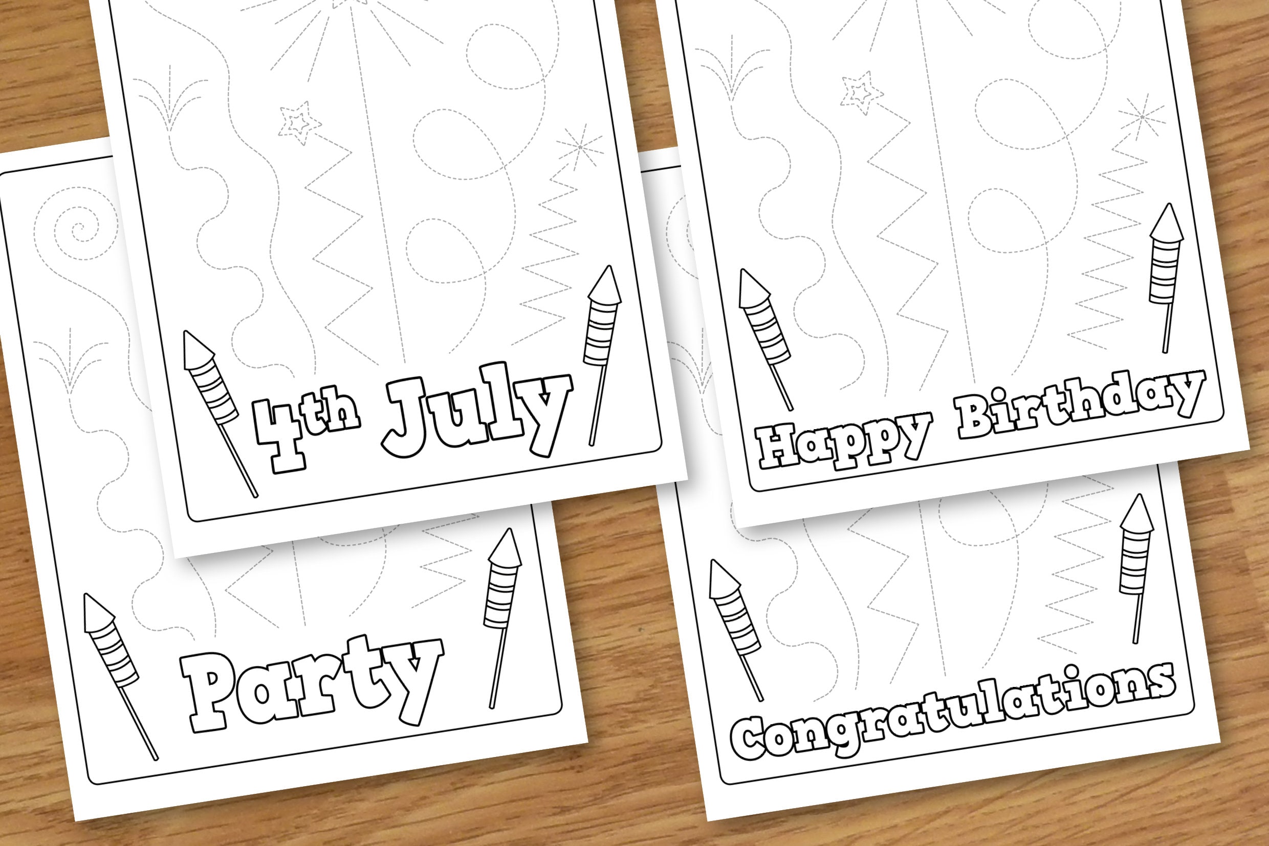 Fireworks Line Tracing Activity Worksheet, Childrens 4th July Party ...